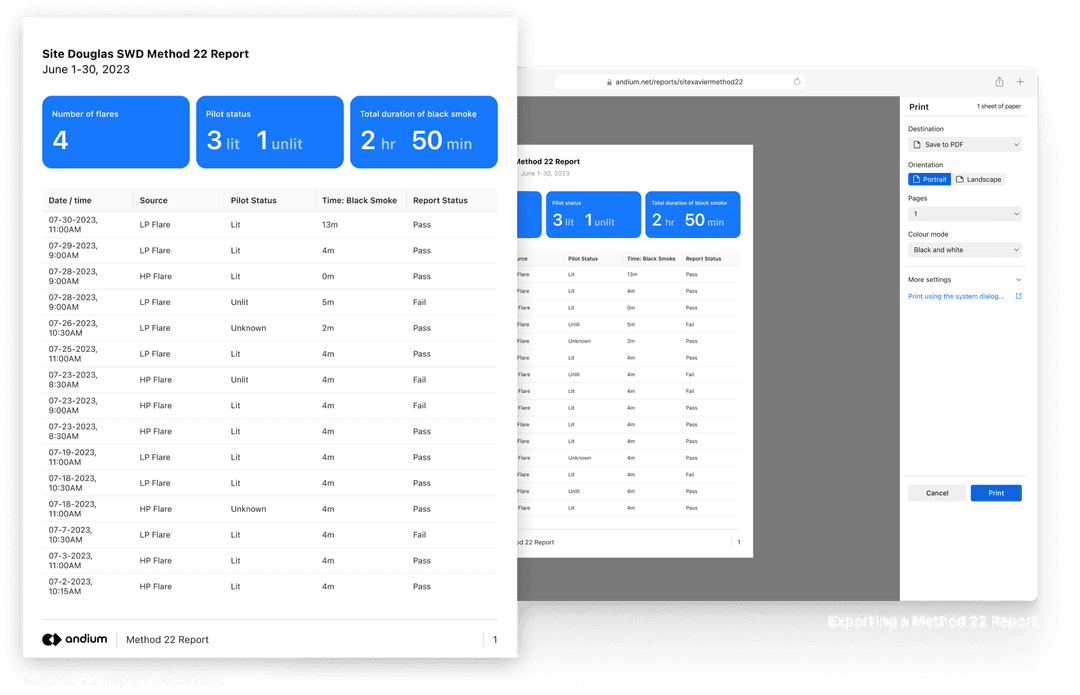 Flare Monitoring | Andium | See Further